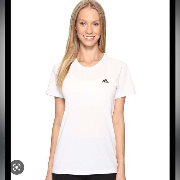 adidas | Tops | Adidas White Climalite Ultimate 2 Ss Tee Tshirt L ...